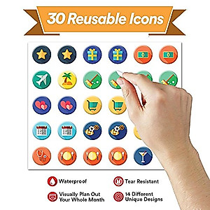 Magnetic Chore Chart Chalkboard & Reusable Dry Erase Calendar Set – Organizational Reward Planner - Family Planning Board - Kids Responsibility Reward Cleaning Chart – 11” x 17” (Lushleaf Designs)