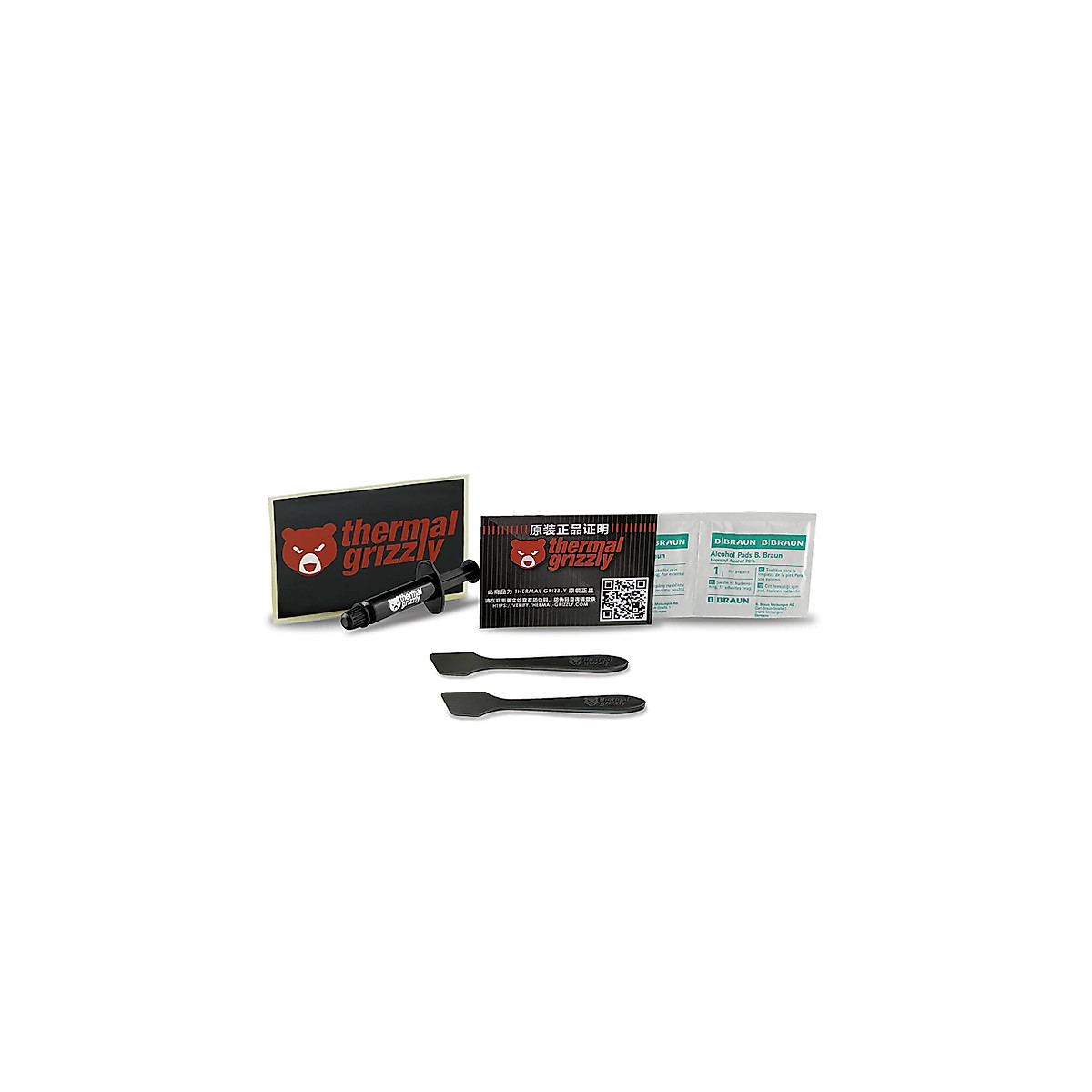 Thermal Grizzly Kryonaut Thermal Grease - 1.0 Gram Set - 1x Extra Spatula & 2X CPU Cleaning Pads