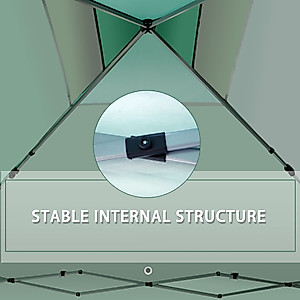 SlowSnail Premium Outdoor Pop Up Canopy Tent: 10' x 10' Ultimate Collapsible Portable Canopy with Steel Frame and Top Vent, Adjustable Legs & Foldable Design, Black