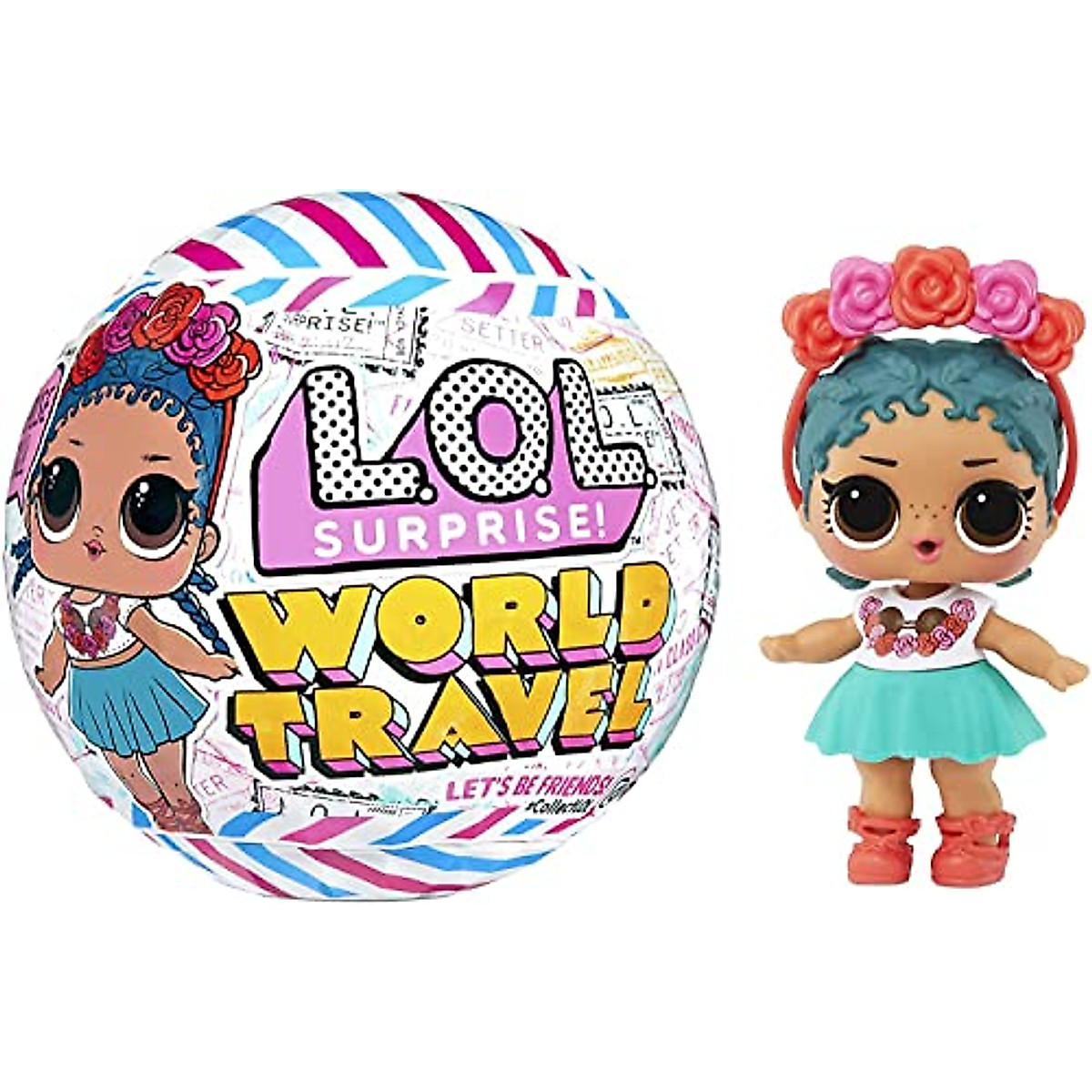 L.O.L. Surprise! World Travel™ Dolls with 8 Surprises Including Doll, Fashions, and Travel Themed Accessories - Great Gift for Girls Age 4+