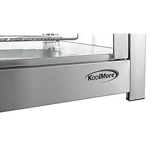 KoolMore 18 in. Commercial Pizza Display Warmer with 4 Rotating Racks in Stainless-Steel (KM-HPD4-18)