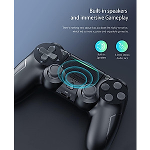 YCCTEAM Wireless Game Controller Compatible with PS 4 Slim with Enhanced Dual Vibration/Analog Sticks/6-Axis Motion Sensor, Compatible with PC/Windows 7/8/10/11