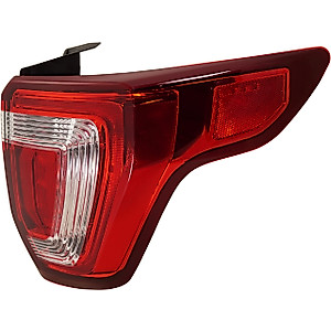 Evan Fischer NHTSA/DOT Compliant Tail Light Compatible with 2016-2019 Ford Explorer & 2016-2019 Police Interceptor Utility Passenger Side - FO2801251, FB5Z13404A