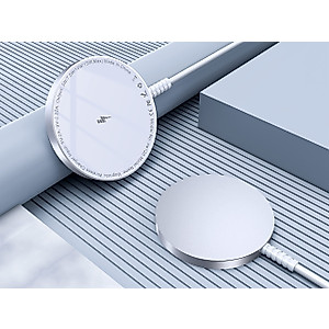 Magnetic Wireless Charger for iPhone: Mag Safe Charger Fast Charging Pad 2 Pack Compatible with iPhone 15 14 13 12 Pro Max Plus & Airpods 2 3 Pro (No Adapter)