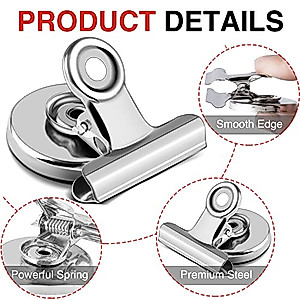 20 Pack Magnetic Clips for Refrigerator, Strong Fridge Magnet Clips,Magnetic Clips Heavy Duty, Clip Magnets for Fridge,Whiteboard, Office,Refrigerator Magnet Clips(Silver)