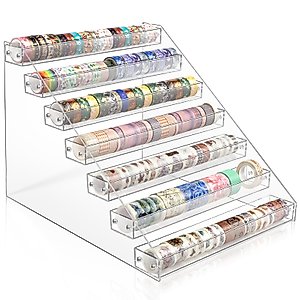 Vowcarol 7 Layers Washi Tape Organizer, Washi Tape Storage Racks