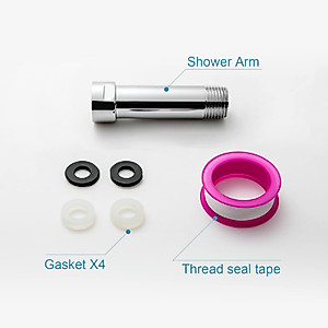 OFFO Shower Head Extension Arm, Shower Arm Extension Shower Head Extender Made of 304 Stainless Steel Shower Pipe Extension, Chrome 3 Inches