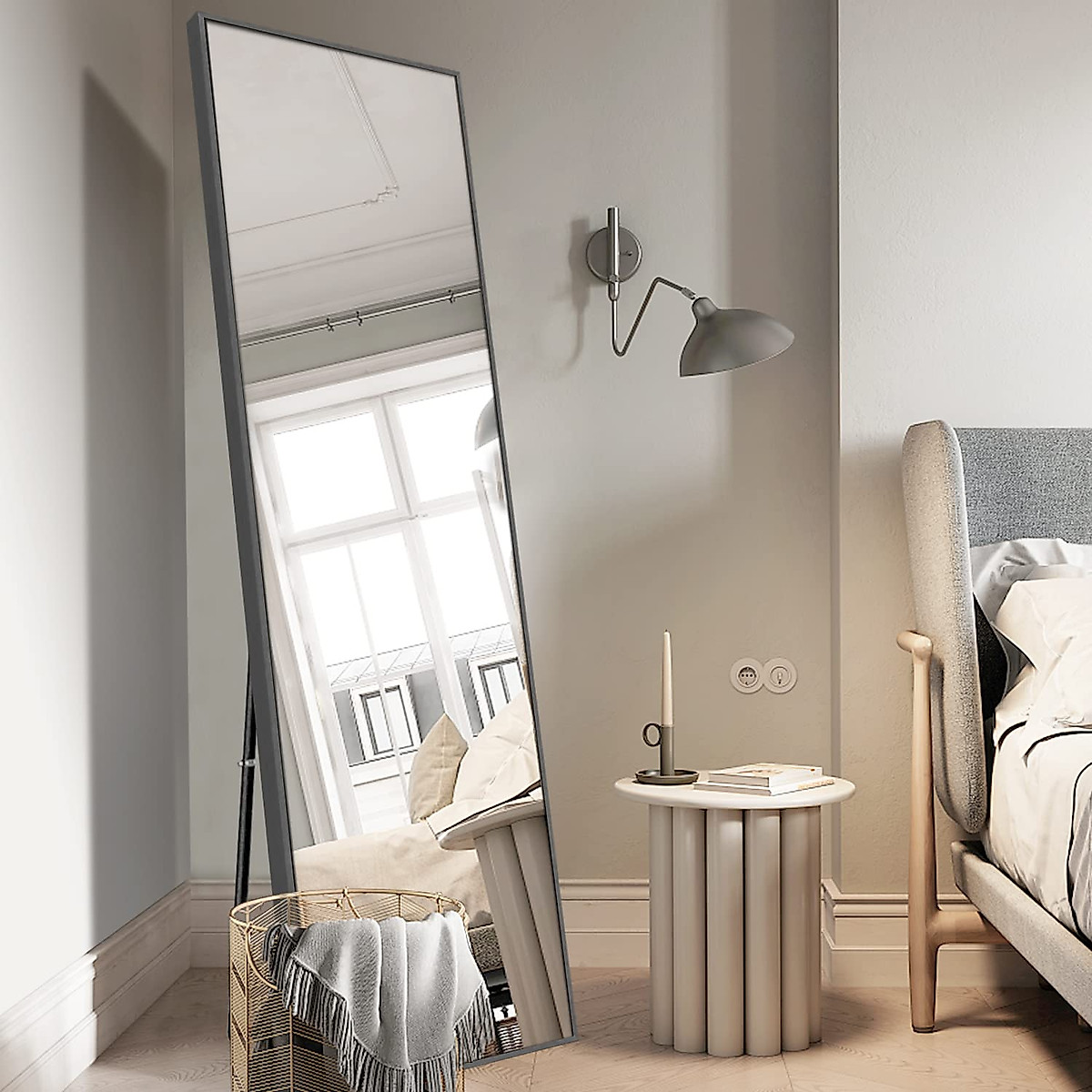 H&A 65"x22" Full Length Mirror Full Body Mirror Bedroom Floor Standing or Hanging