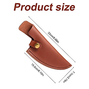 NQEUEPN Leather Sheath, Leather Knife Edge Guards for 6 Inch Boning Knife Holder Cleaver Blade Holster with Loop Belt Shop Knives Covers Knife Sleeves Kitchen Supply for Camping Outdoor Activity