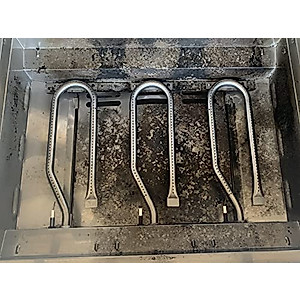 Votenli S9123A (5-Pack) 17 3/4" Heat Plates and 15 13/16" Burners Replacement for Jenn-Air 720-0336, 720-0337, 720-0511, 720-0512 Nexgrill 720-0336, 720-0337, 720-0511, 720-0512, 720-0586A, 720-0584A