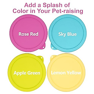 LUVCOSY 4 Pack Dog Treat Container with Silicone Lids, 32 OZ Dog Food Storage Container, BPA-Free Pet Treats Storage Organizer for Dog and Cat, Airtight Treats Canister for Dog Cookie, Pet Snacks