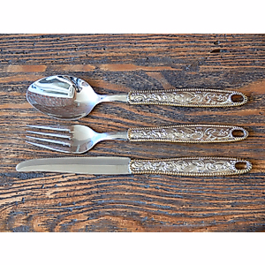Western Buckle Stainless Silverware Dinner Set (12 piece set) by Cowboy Living