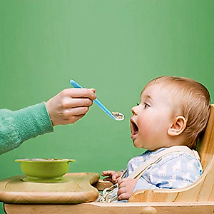 PandaEar Baby Silicone Soft Spoons| Training Feeding for Kids Toddlers Children and Infants| BPA Free 6 Pack| Great Gift Set |Gum-Friendly First Stage