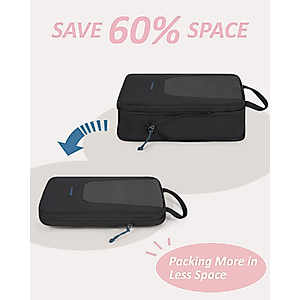 BAGSMART Compression Packing Cubes for Travel, 6 Set Travel Packing Cubes for Suitcases, Compression Suitcase Organizer Bags Set for Travel Essentials, Lightweight Packing Organizers