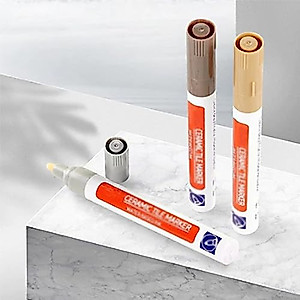 Waterproof Ceramic Tile Marker,Floor Paint Maker Ceramic Tile Marker Tile Grout Pen,Tile Gap Repair Pen Special,Waterproof Grout Paint,for Bathroom, Kitchen, Parlor, Wall and Floor (5pcs,Dark Gray)