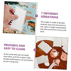 CORHAD 7Pcs Acrylic Painting Scrapers Diy Wave Design Art Scraper Tools for Creative Painting Techniques and Artistic Projects