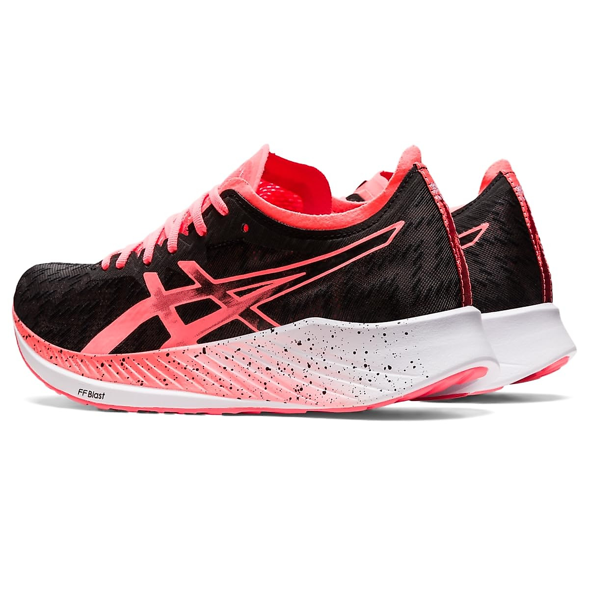 ASICS Women's Magic Speed Running Shoes, 8, Black/Blazing Coral