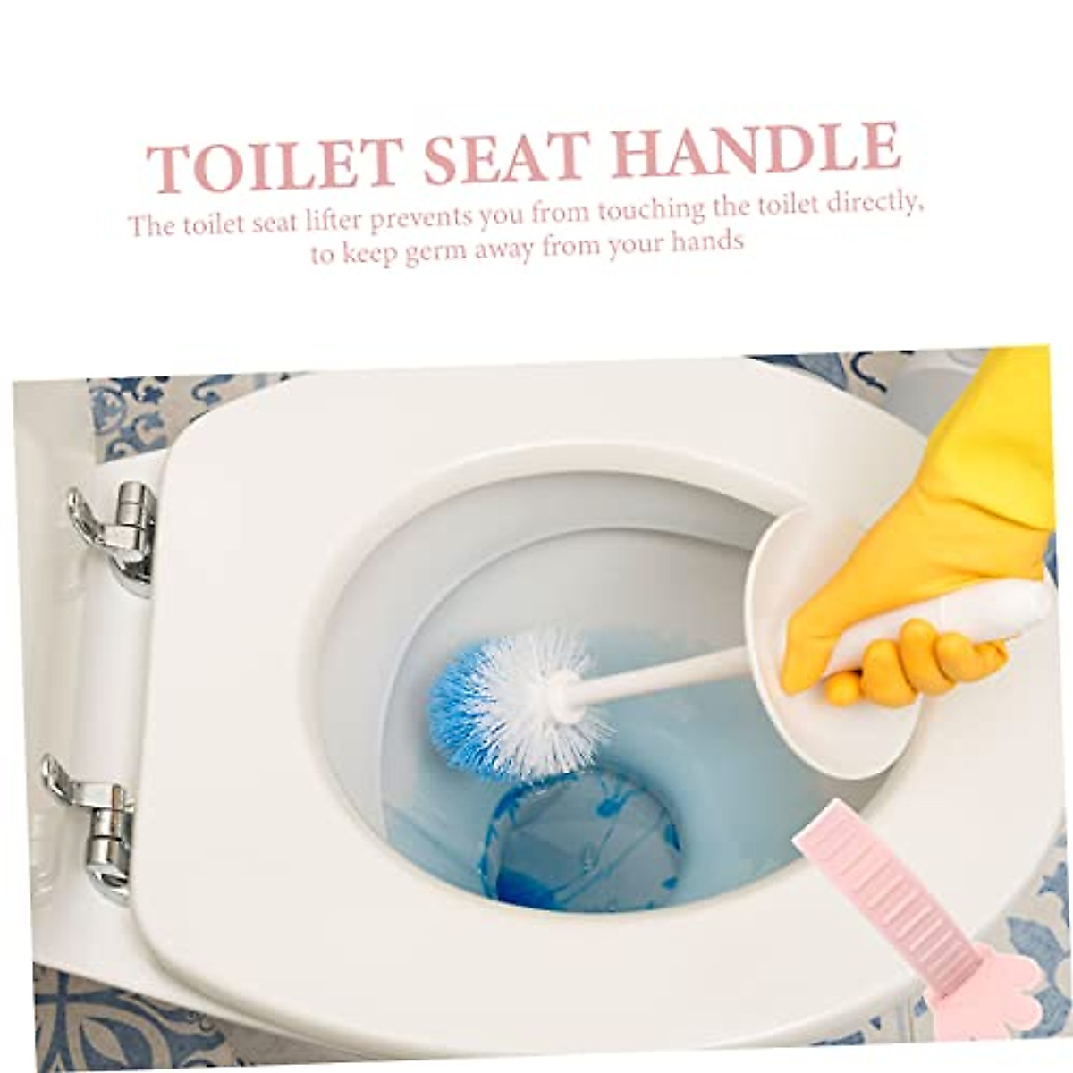 ASAKKURA 10pcs Toilet Lid Lifter Toilet Riser Seat Toilet Handle Toilet Seats Cover Toilet Seat Bidet Toilet Seat Toilet Seats Lifter Sticky Furniture Knob Toilet Seats Handle Pink