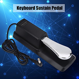 Keyboard Sustain Pedal, Universal Digital Piano Foot Pedal with Non-slip Bottom for Keyboards