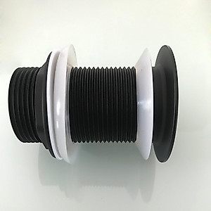 Dowell Honeycomb Grid Non-Overflow Bathroom Sink/Vessel Sink Drain - Basin Waste Easy Pop-Up Click Clack Plug Bolt - Bathroom Sink Drain Strainer - Black - 2.5" W X 2.5" D X 3.0" H