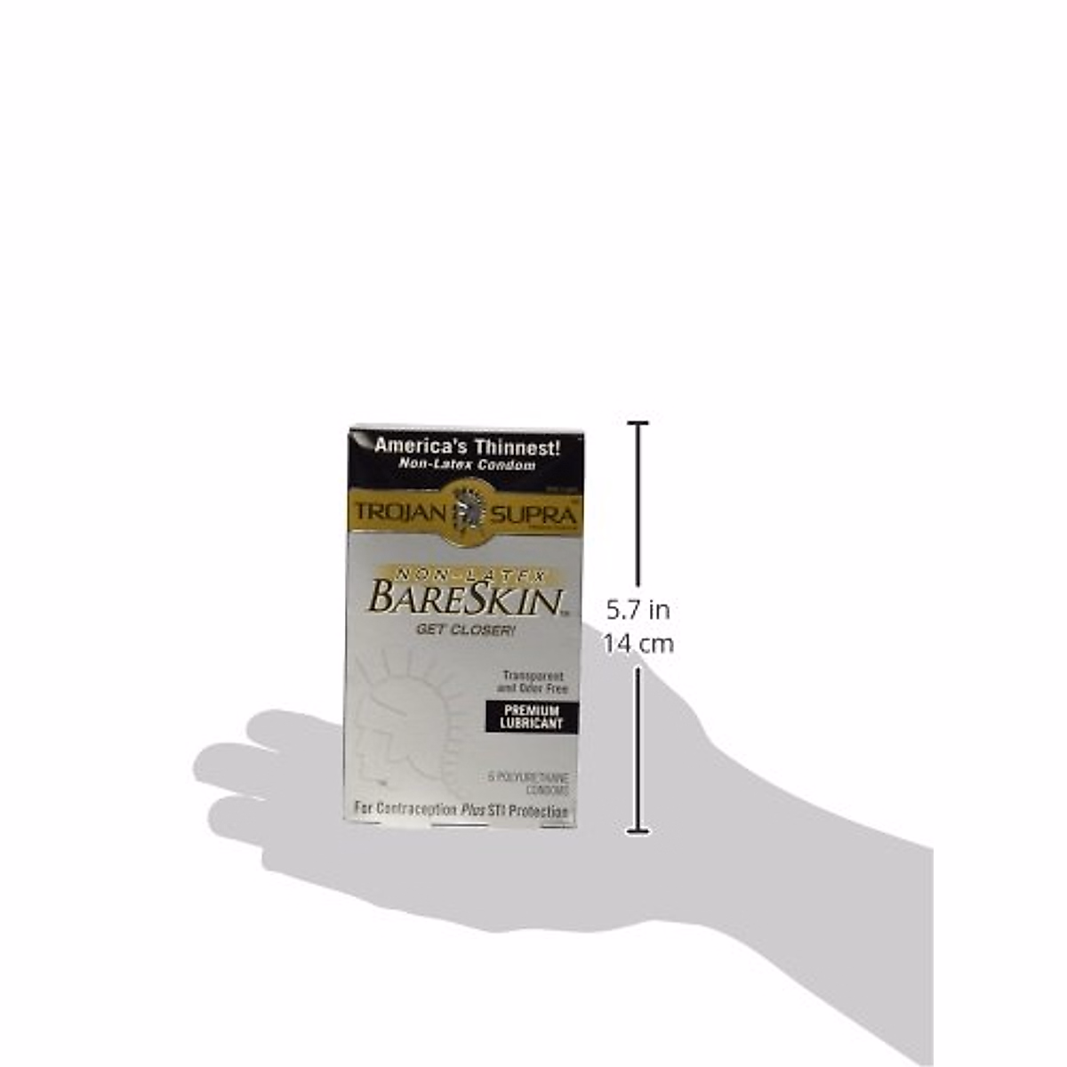 Trojan Supra Lubricated Premium Condoms MicroSheer Polyurethane Ultra-Thin 6 ea (Pack of 4)