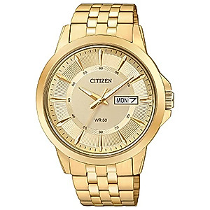 Citizen Quartz Mens Watch, Stainless Steel, Classic, Gold-Tone (Model: BF2013-56P)