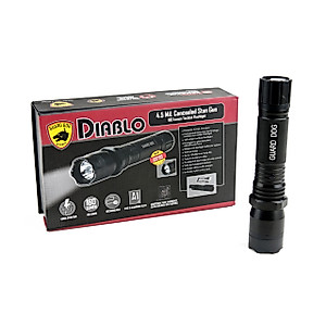 Guard Dog Security TLSG-GDD4500F Diablo Tactical Stun Gun Flashlight, Maximum Voltage, Ultra Bright LED Bulb, Rechargeable, Black, 6.74-Inch