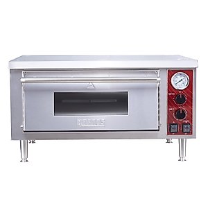Kratos Commercial Oven, Single-Deck Countertop Electric Pizza/Bakery Oven, Stainless Steel, Cooks 18" Diameter Pizzas, 120V, 1700W (29M-062)