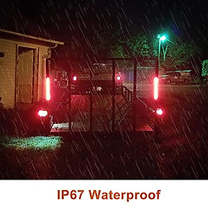 12V Trailer Led Light Kit, 2x Square Led Stop Turn Tail Brake License Plate Running Lights w/ 25ft Wiring Harness/6x Mini Marker Lights/15" 11LED Trailer Tail Brake Light Bar/License Plate Bracket