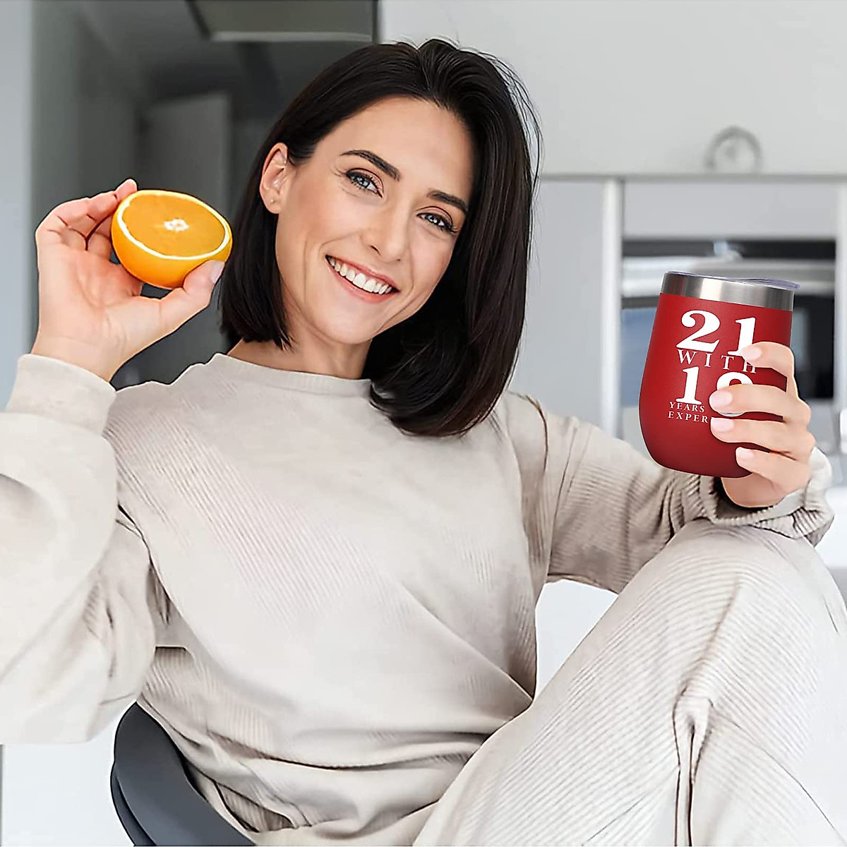 40th Birthday Tumbler Gifts for Women – 12Ounce Insult Stainless Steel Wine Tumbler,Turning 40 Birthday Wine Glass, Unique Gift Idea for Women Her, Mom,Coworker,Sister,Wife (Red)