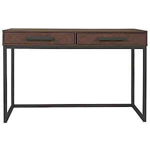 Signature Design by Ashley Horatio Urban Industrial 48" Home Office Desk with 2 Drawers, Brown
