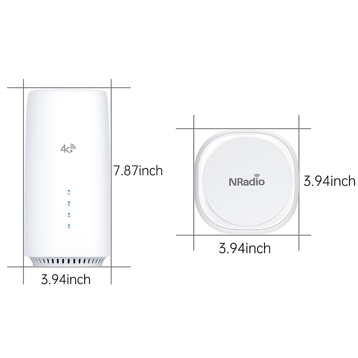 NRadio New AC1200 Dual Band Unlocked 4G LTE Modem Router with SIM Card Slot, EC25-AFXD Qualcomm Chipset and Built-in 8 Antennas for Home Office, Cellular Backup and Remote Area Networks.C8-450