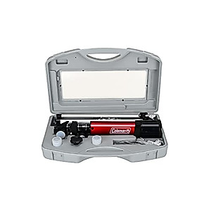 Coleman 360x50 Refractor Telescope Kit with Heavy-Duty Carrying Case, C36050 - Crimson Red