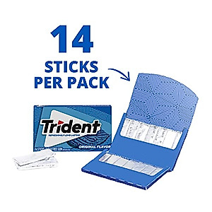 Trident Original Flavor Sugar Free Gum, 14 Pieces (Pack of 24) (336 Total Pieces)