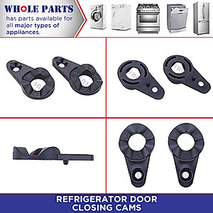 Whole Parts Refrigerator Door Closing Cams (2 Pcs Set) Part # 240457702 - Replacement & Compatible With Some Frigidaire Refrigerators - Non-OEM Frigidaire Appliance Parts & Accessories - 2 Yr Warranty