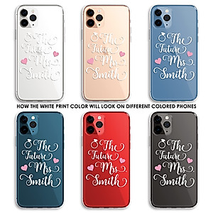 Case Charming Newly Engaged Future Mrs Phone Case Personalized for iPhone - Available in all Sizes - 15 14 Pro Max 13 mini 12 11 Xs Xr X 8 Plus 7 Se Clear Customizable Cover