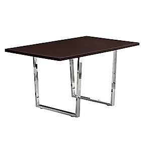 Monarch Specialties Dining Table, 59"L x 35.5"D x 30.25"H, Cappuccino