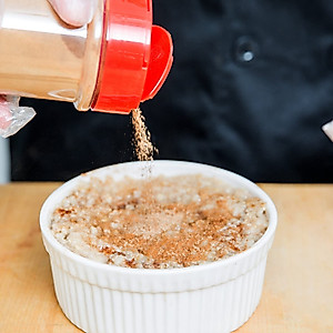 Skyway Supreme 7 OZ Clear Plastic Spice Bottles Seasoning Containers Jars - Set of 5 - Flap Cap with Pour and Sifter Spice Shaker - Durable Refillable Perfect For Herbs Spices and Rubs - BPA Free