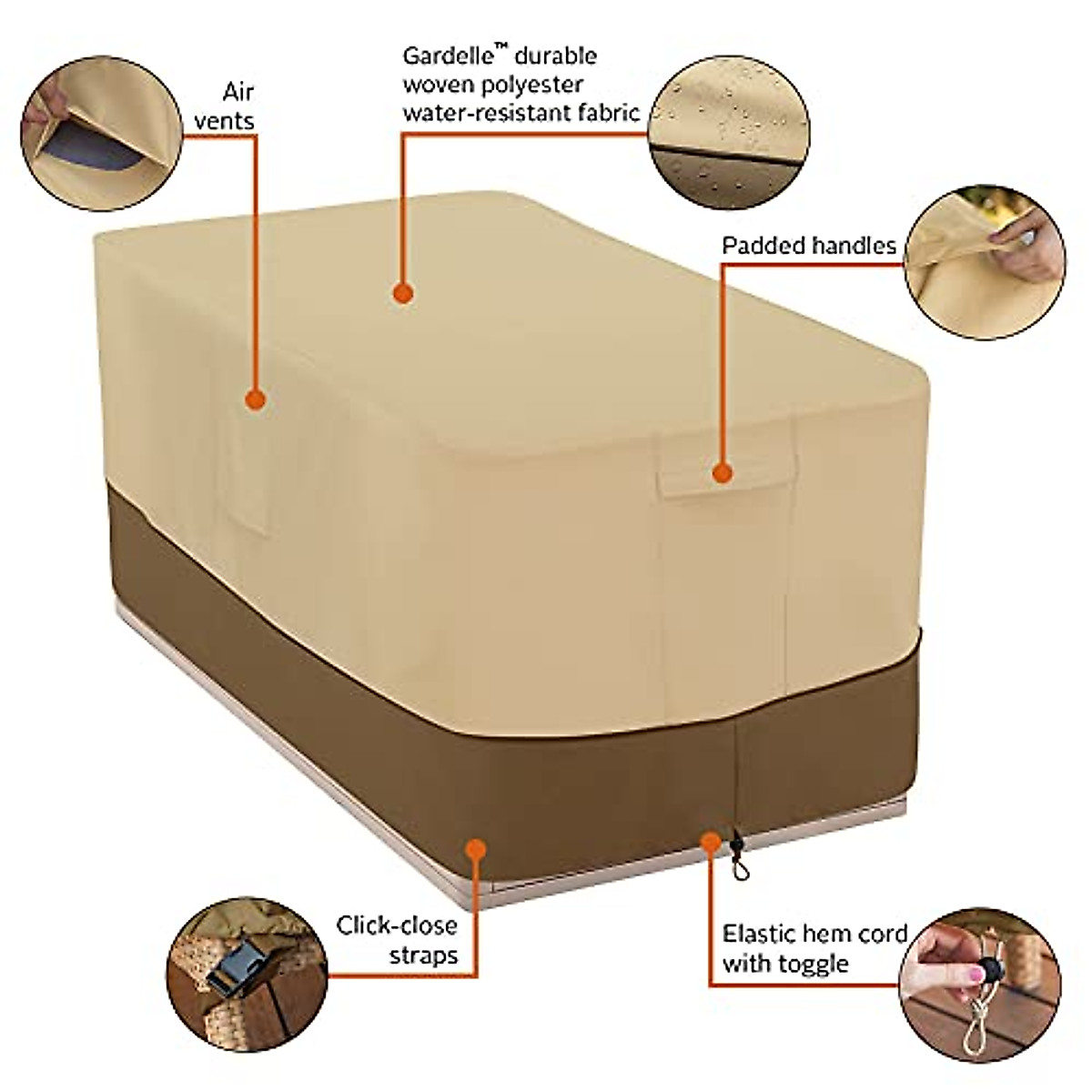 Classic Accessories Veranda Water-Resistant 55 Inch Patio Deck Box Cover, Patio Furniture Covers