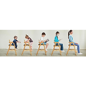 Leesinwing Solid Wood high Chairs for Toddlers,High Chair Grows with Kid for Dining, Study Chair for Children