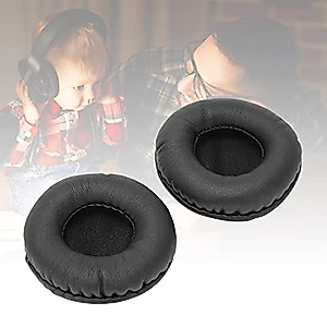 ASHATA 1 Pair Universal Soft Sponge Headphone Ear Pads Ear Cushion Headset Cups Covers Replacement,Fit for 60mm / 2.4In Headphones,Black