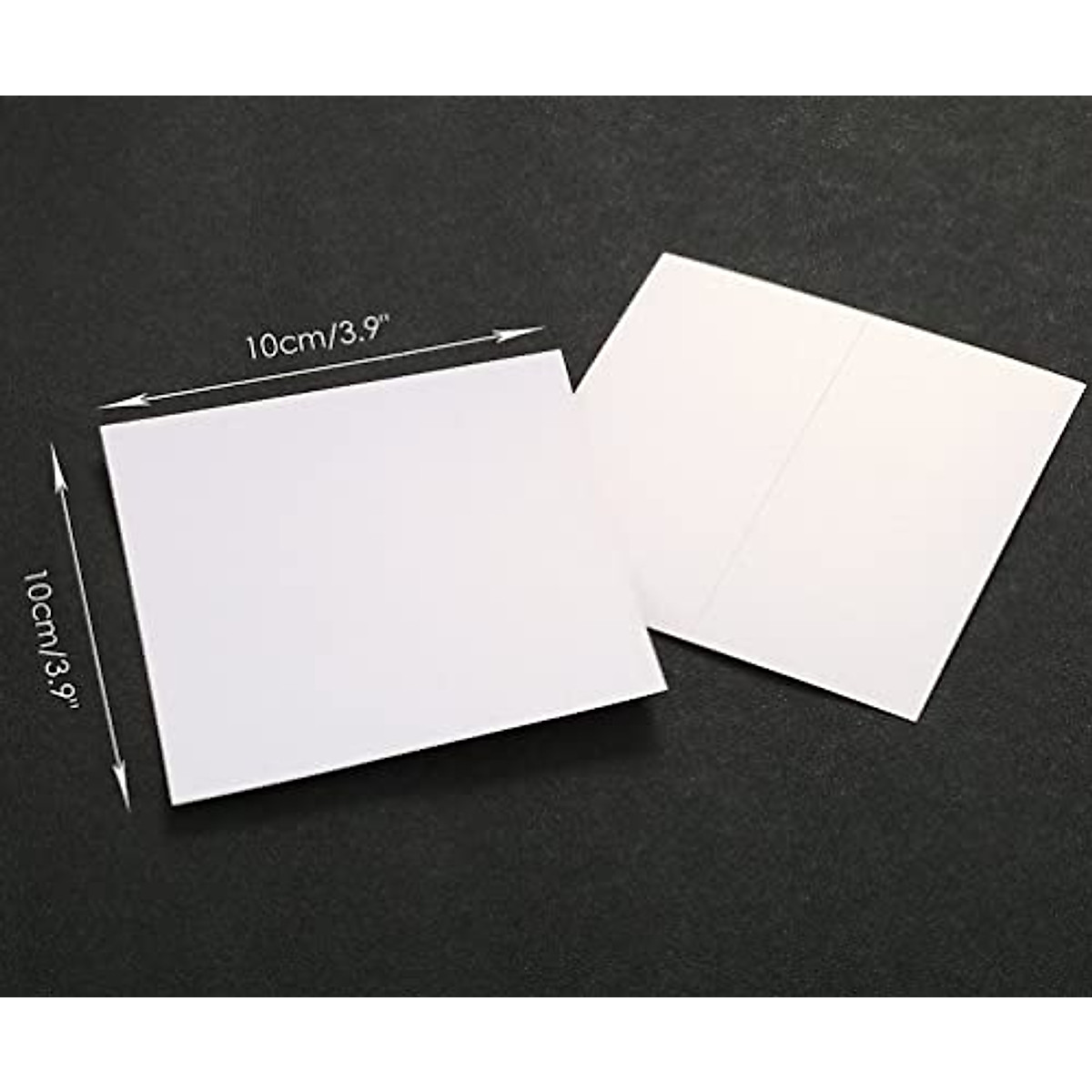 50 PCS White Table Cards,Textured Table Tent Cards Seating Place Cards for Weddings Banquets Dinner Parties 100 x 100 mm