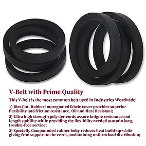 GELASKA 2 Pack HS35 V-Belt 22431-727-013 V-Belt (5/8" x 39") for Honda HS35 Snow Blower and FC600 FC600K1 FC600K2 FR650 FR750 FG400 FG500 Tillers