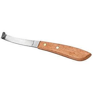 Weaver Leather Left-Handed Hoof Knife with Wooden Handle, Brown, 8