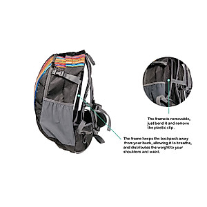 Andean Blue (Red) 20L Lightweight Hiking Daypack- with Hydration Sleeve and Rain Cover