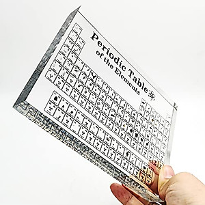 Periodic Table with Real Elements Inside, Periodic Table with Real Elements, Element Sample, for Students Teachers Chemists Christmas Gifts Real Elements 4PCS