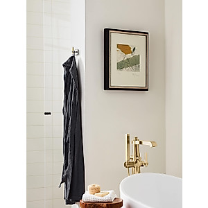 Amerock BH36563PNBBZ | Polished Nickel/Golden Champagne Single Robe Hook | 2-11/16 in. (68 mm) Length Towel Holder | Esquire | Towel Hook for Bathroom | Bathroom Hardware | Bath Accessories