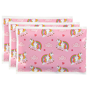 Bentology - Reuseable Ice Pack for Lunch Boxes (3 Pack) - (6" x 4.5") (Unicorn)