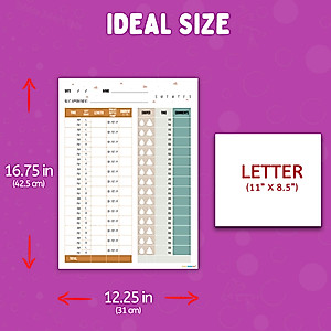 Baby Feeding Schedule Chart and Infant Diaper Tracker - 2 Dry Erase Posters for Nursing and for Daycare, Nanny or Babysitter Log. 12x17 inch Reusable Baby Tracker Posters. Made in USA.