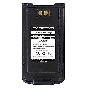 BAOFENG UV-9R BL-9 Battery 1800mAh 7.4V for Two Way Radio UV-9G UV-9R Plus GT-3WP